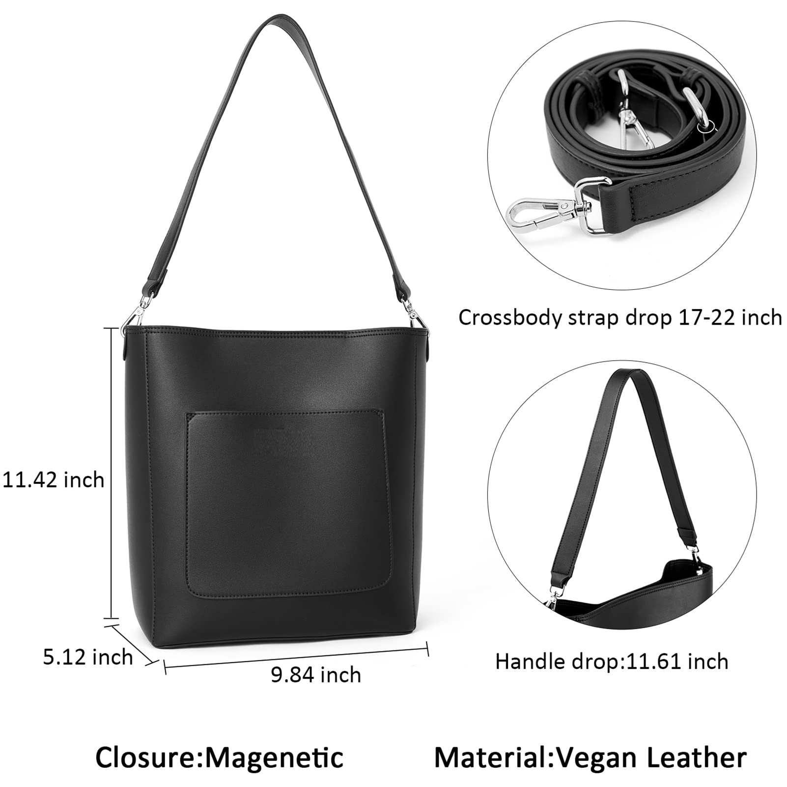 BROMEN Hobo Bags for Women and Wristlet Wallet