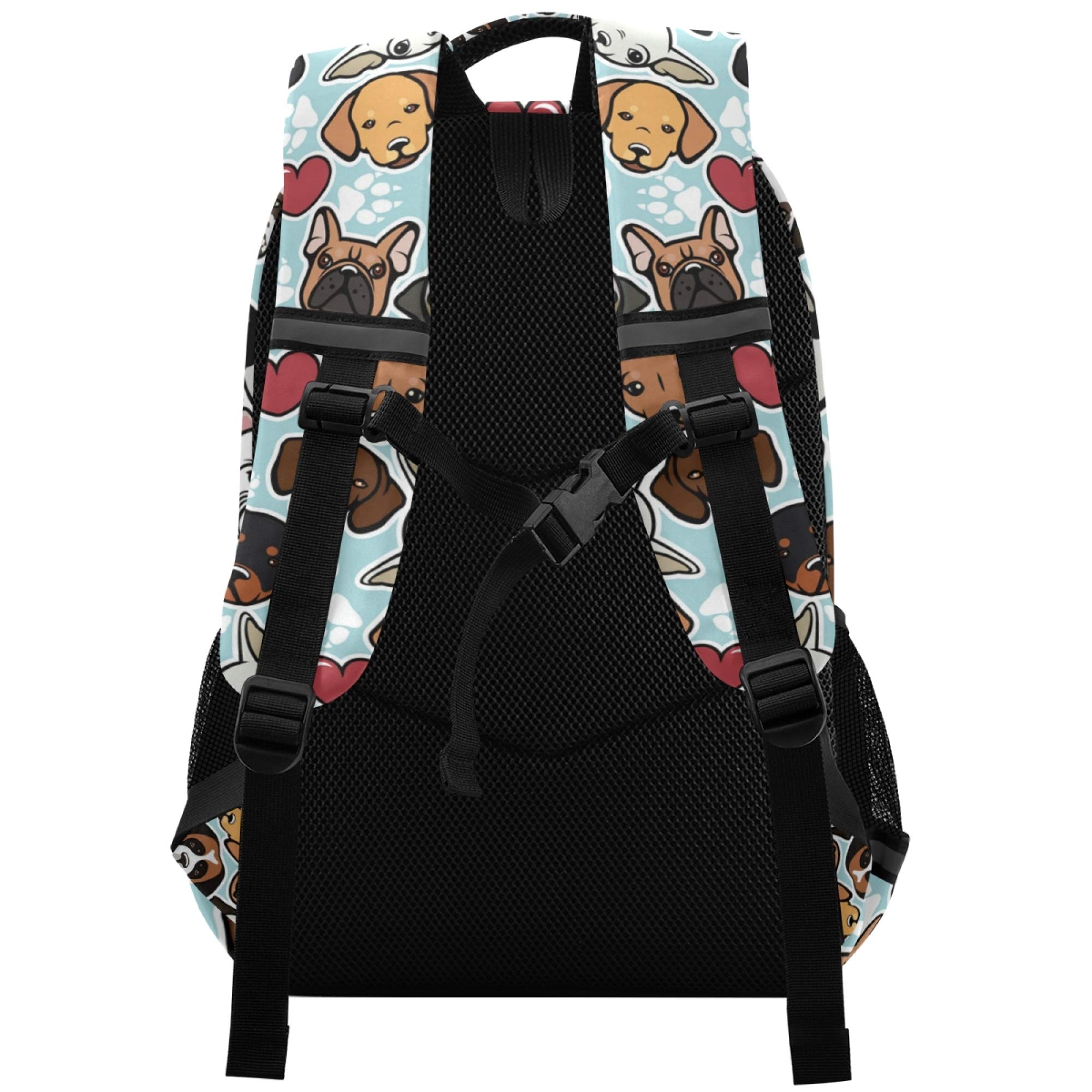 ALAZA Cute Dog Print Doodle Animal Backpack Purse for Women Men Personalized Laptop Notebook Tablet School Bag Stylish Casual Daypack
