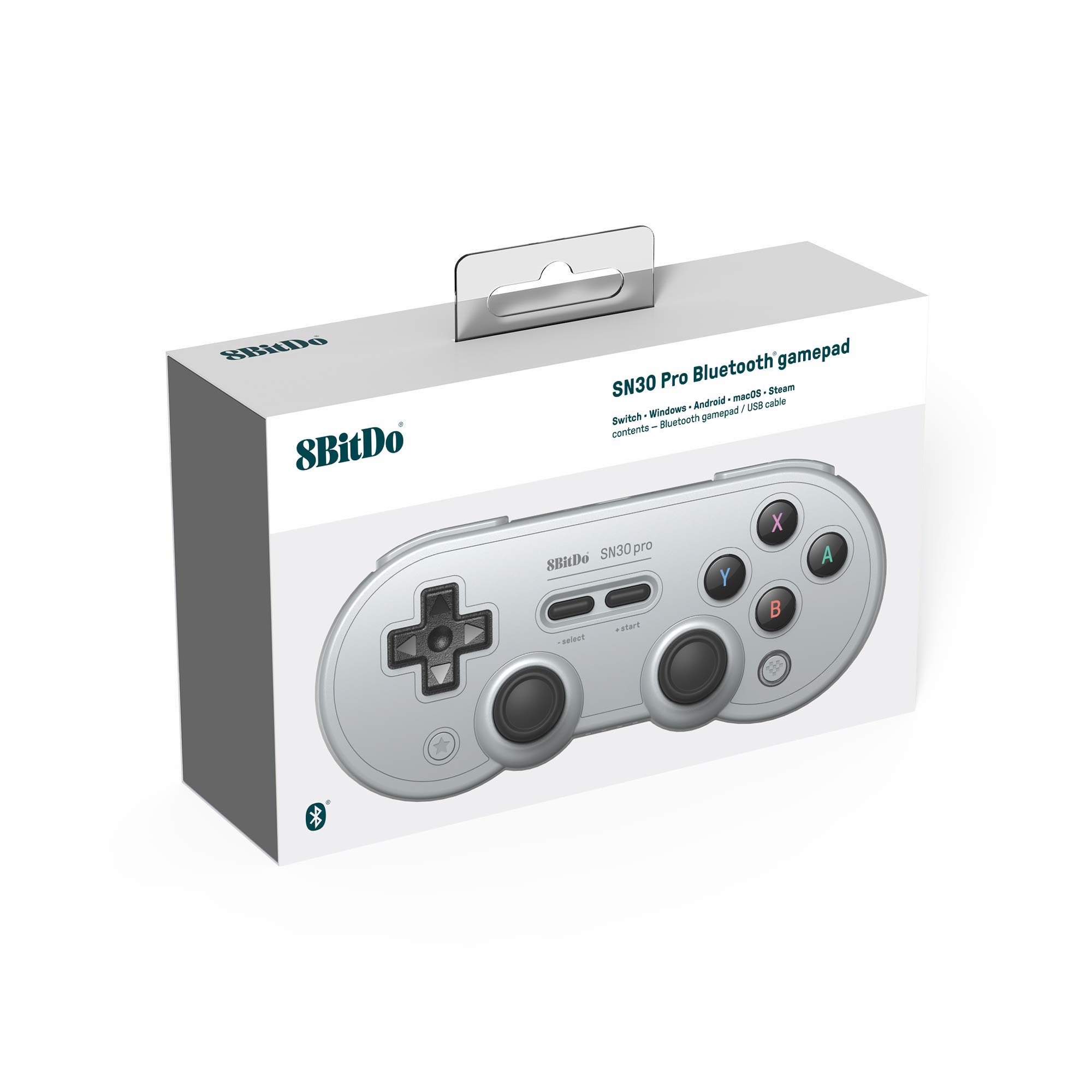 8Bitdo SN30 Pro Wireless Bluetooth Controller with Joysticks, USB-C Cable Gamepad for Mac PC Android Nintendo Switch Windows MacOS Steam