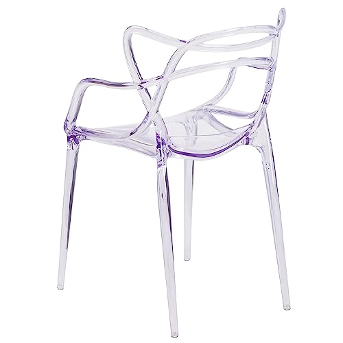 Flash Furniture Josh 4 Pack Nesting Series Transparent Stacking Side Chair