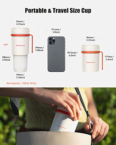 EASEHOLD Portable Blender, Personal Blender for Shakes, Mini Blender USB Magnetic Rechargeable, Travel Juicer Cup with Ultra Sharp 4 Blades, BPA-Free 10.5oz To-Go Fruit Mixer for Office, Sports, Gym
