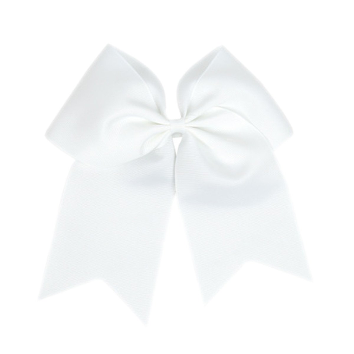 ZOONAI Women Teen Girls Large Classic Hair Accessories Big Hair Bow Ponytail Holder Hair Tie (White)