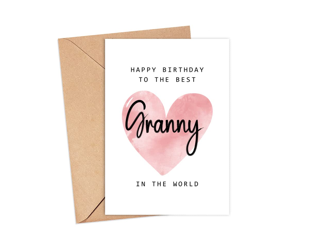 Happy Birthday To The Best Granny In The World Card - Granny Birthday Card - Granny Card - Mother's Day Gift - Happy Birthday Card Happy Birthday Mom