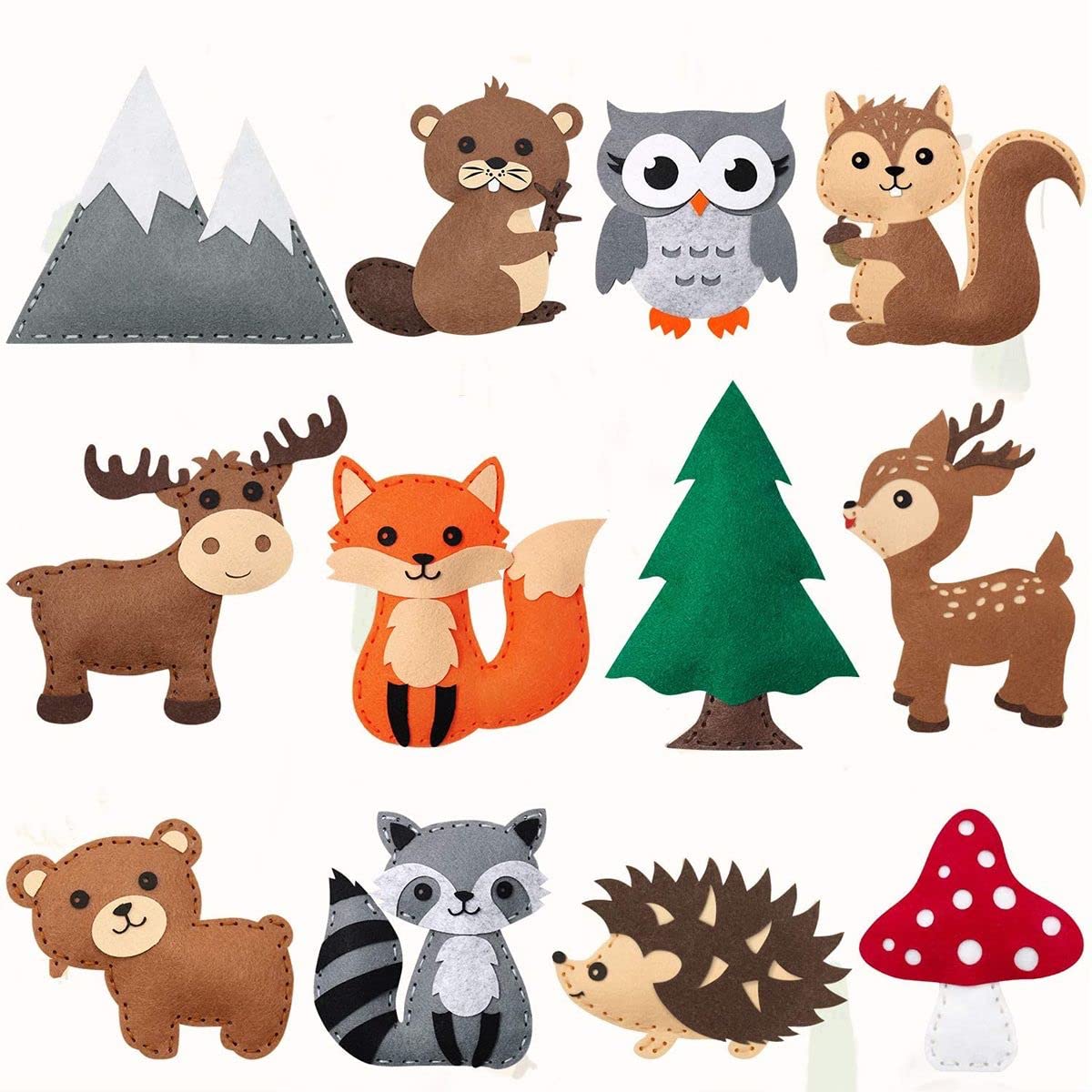 BLYNN Dinosaur Animals Craft Kit Forest Creatures DIY Sewing Felt Plush Animals for Kids Beginners Educational Sewing Set Girls and Boys Art Craft Kits (Puppy)
