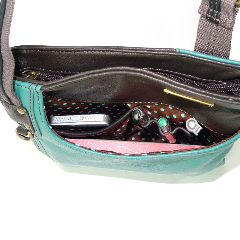 Chala Swing CrossBody Phone Purse in Two Tone Colors (Bag Only) (Light Teal Bag Only)