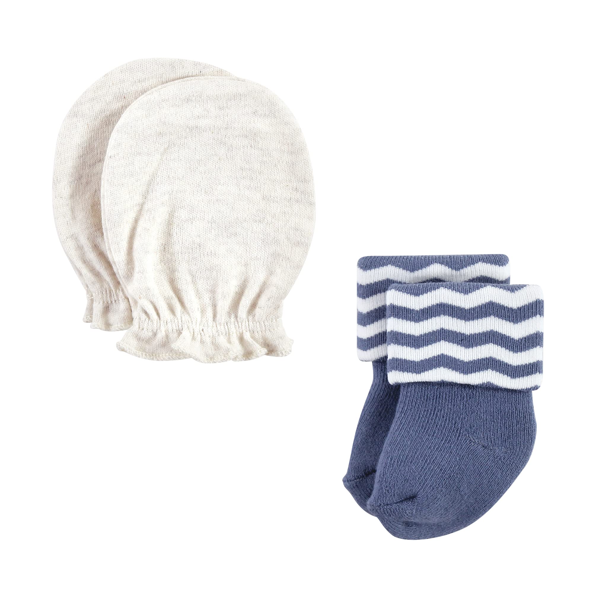 Hudson Baby Unisex Baby Socks and Mittens Set, Woodland Boy, 0-6 Months