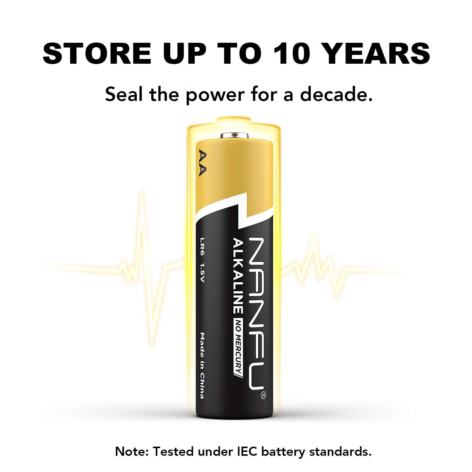 NANFU No Leakage Long Lasting AA 48 Batteries [Ultra Power] Premium LR6 Alkaline Battery 1.5v Non Rechargeable Batteries for Clocks Remotes Games Controllers Toys & Electronic Device