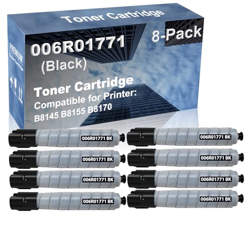 8-Pack Compatible High Capacity B8145 B8155 B8170 Printer Toner Cartridge Replacement for 006R01771 Printer Cartridge (Black)