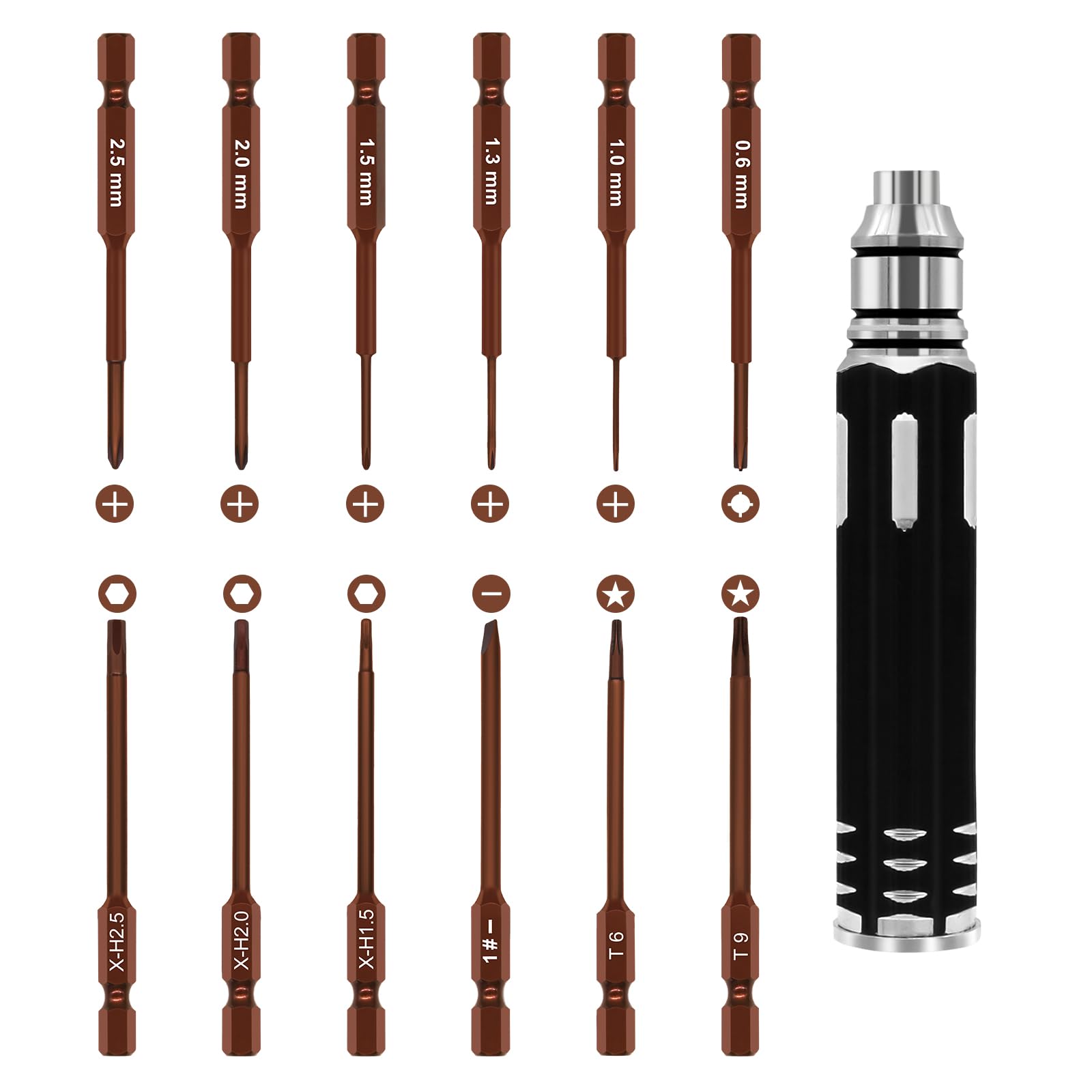 DJI Repair Screwdrivers Tool Set for DJI Air 2/2S/3 Mavic 2/Phantom 3 4/4 Pro Mini 2/SE/Spark Avata Drone and Other RC Car Model Quadcopter Boat Home Appliances Repair 12 in 1