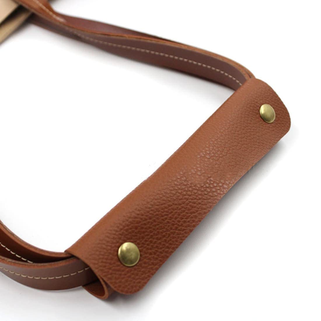 Aebor 6Pcs Handbag Handle Leather Wrap Covers, Leather Handbag Handle Cover Leather Handle Purse Tote Bag Handle Protector Saddle