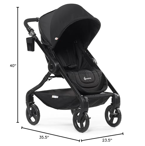 Ergobaby Stroller, Travel System Ready, 180 Reversible with One-Hand Fold, Black