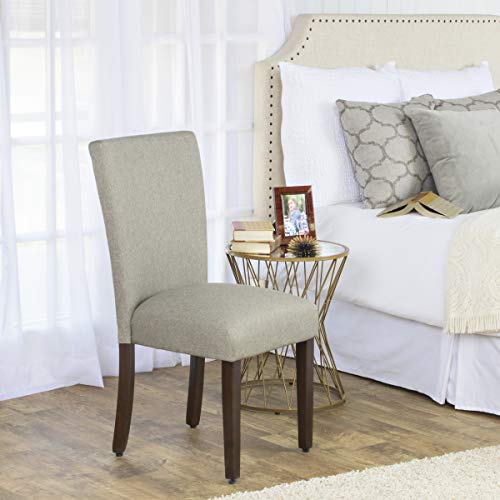 HomePop Parsons Classic Upholstered Accent Dining Chair, Single Pack, Grey