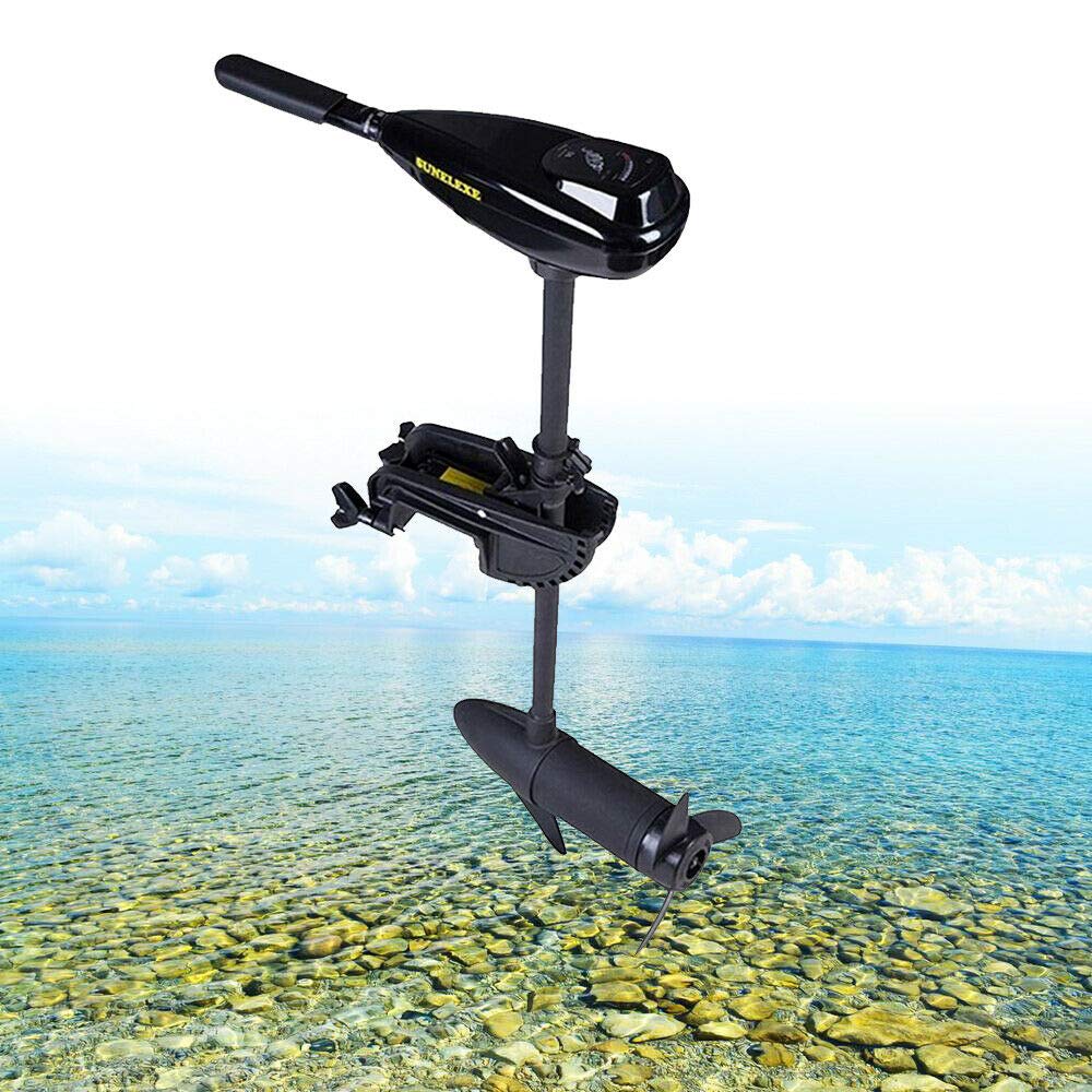 40lb Thrust Trolling Motor, 12V Electric Trolling Motor Transom Mounted Trolling Motor Outboard Motor Boat Motor (40lbs Thrust)