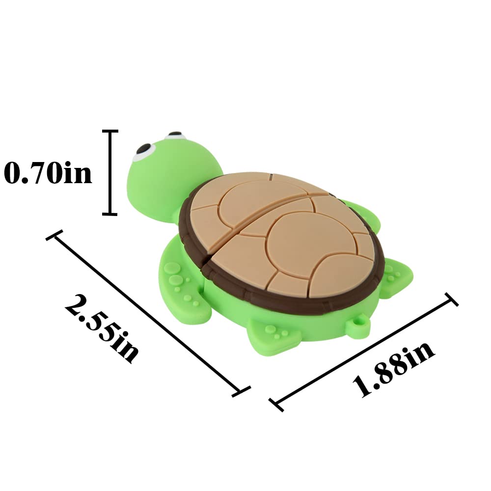 64GB USB 2.0 Flash Drive,Green Turtle USB Stick, Portable USB Memory Stick for Storage and Backup, Suitable for PC/ Laptop Portable Drives