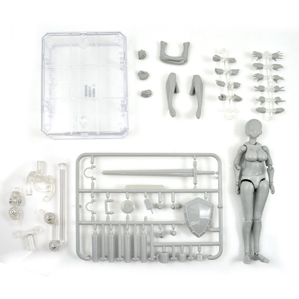 Body Kun Doll PVC Body Chan DX Set 2.0 Gray Color for SHF Body Kun DX Set Male & Female Action Figure Model Set