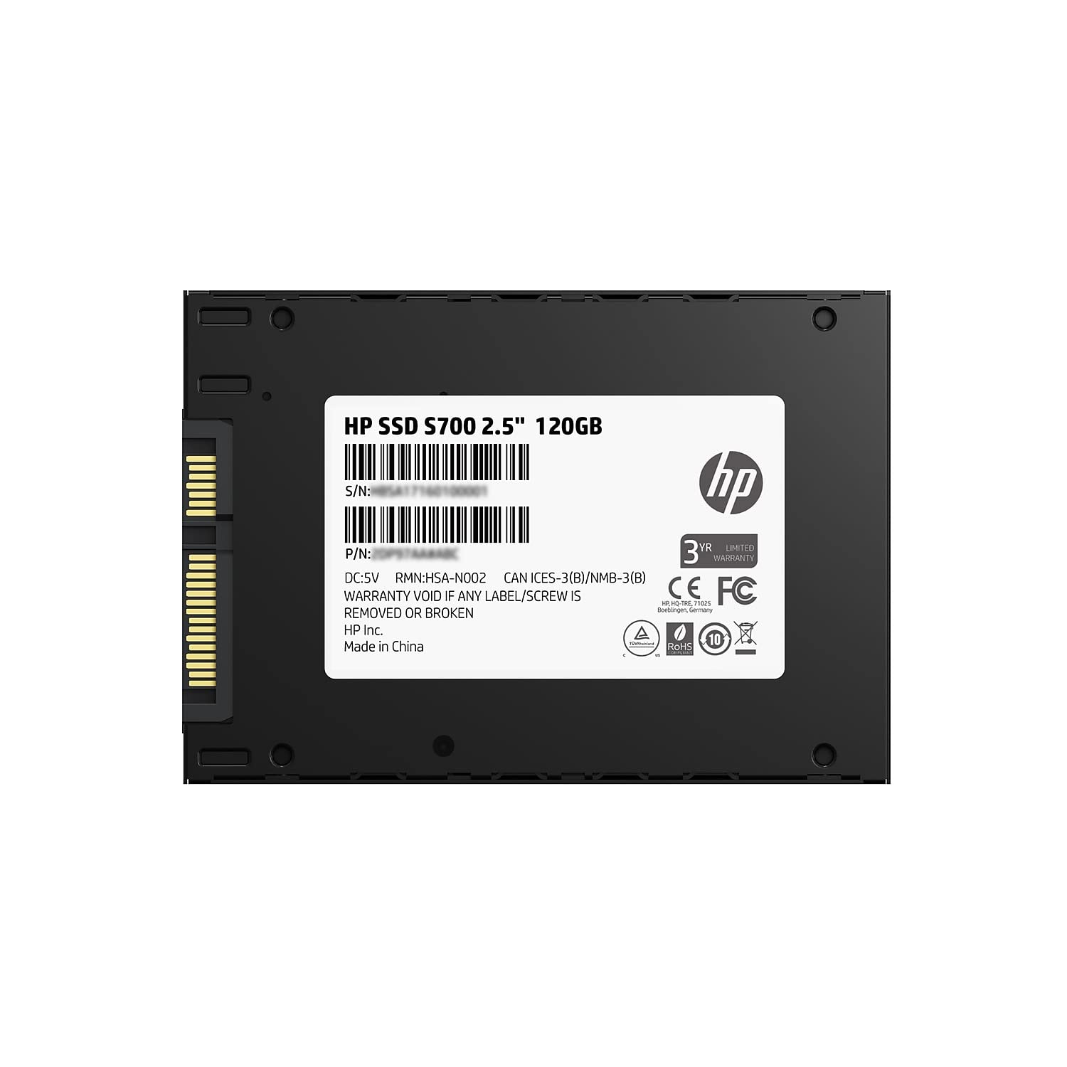 HP SSD S700 Series 120GB 2.5 Inch SATA3 Solid State Drive, Bulk (3D TLC)