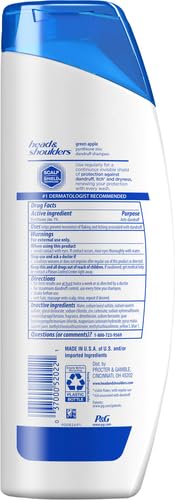 Head and Shoulders Green Apple Daily-Use Anti-Dandruff Shampoo, 13.5 fl oz