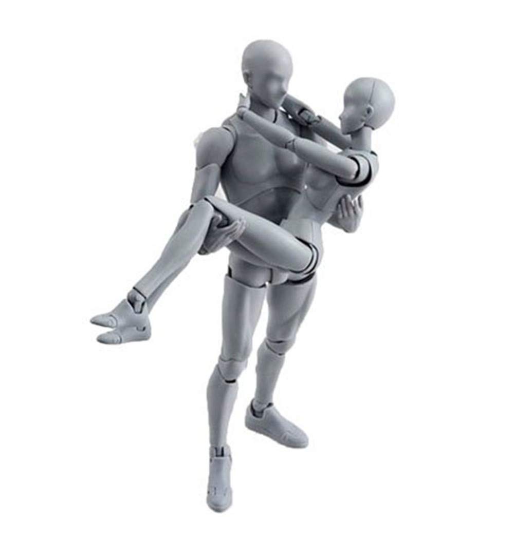 Body Kun DX Set Male Female Gray Color Body-Chan Action Figure Model Set PVC Figure Model Drawing for SHF S H Figuarts