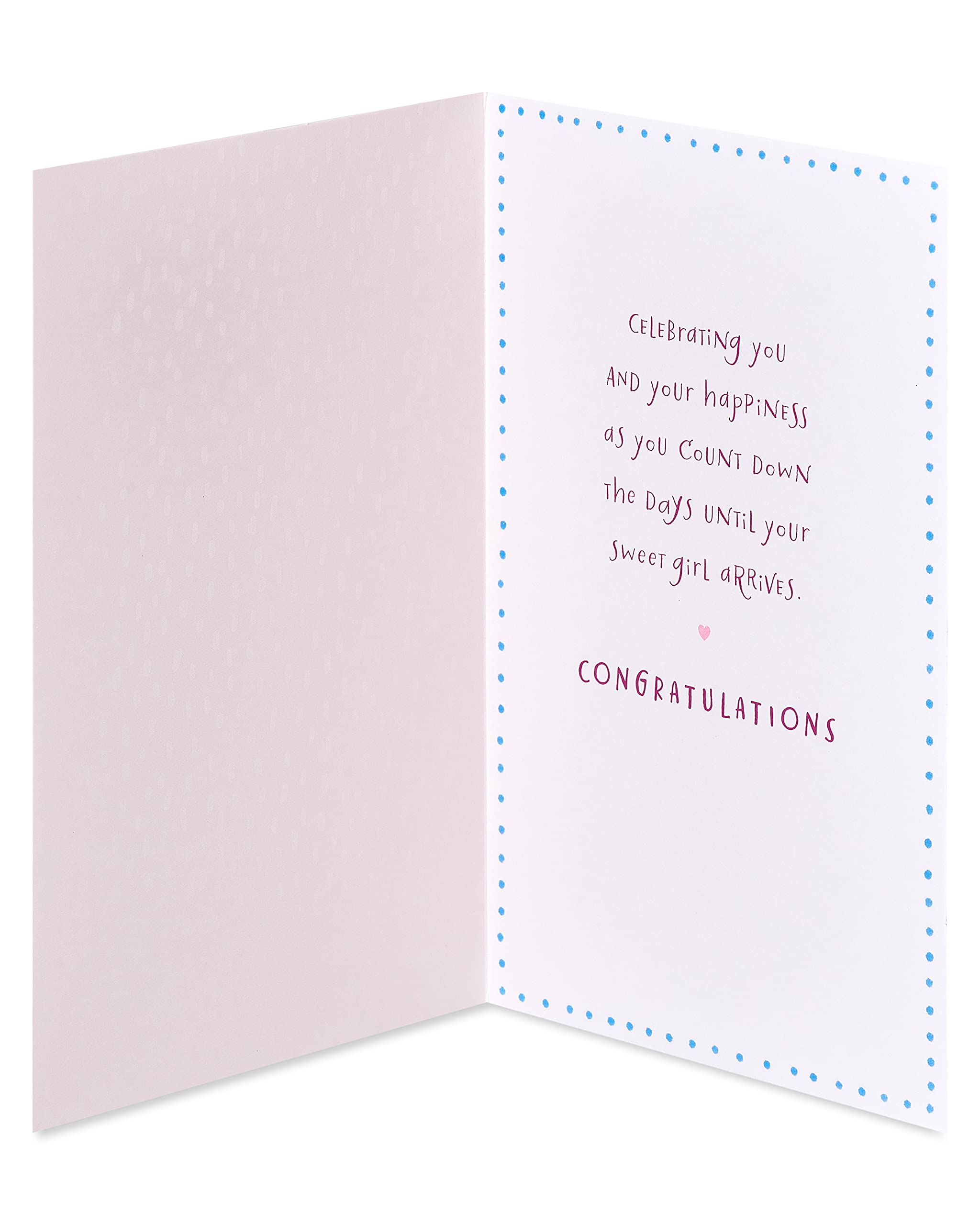 American Greetings Baby Shower Card for Girl (Count Down the Days)
