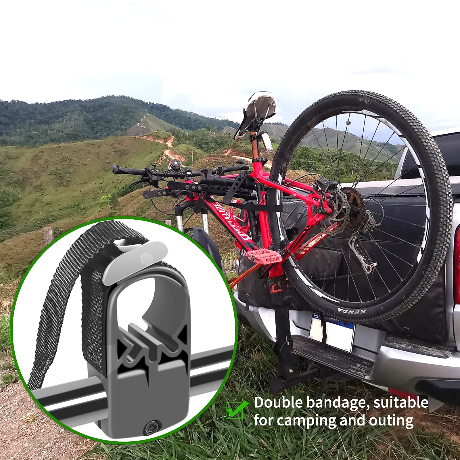 4-Bike Hitch Racks, Bike Rack Compatible with Both 2'' Hitch Receiver, Double Foldable Rack for Cars, Trucks, SUV's and Minivans, Firm and Simple Installation