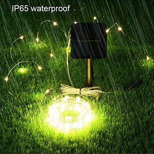 ALED LIGHT Solar String Lights Outdoor, 2 Pack 30M/98.2ft 300 LED Copper Wire Light Waterproof Luminous LED String Lighting Chain 8 Modes Warm White Starry Fairy Lights for Garden Home Decoration