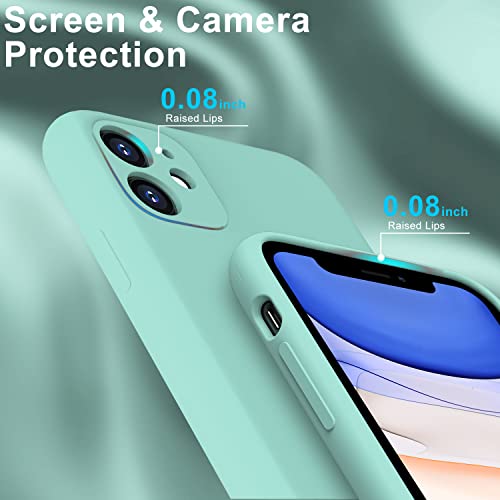 DEENAKIN iPhone 11 Case with Screen Protector,Pass 16ft Drop Test Shockproof Durable Soft Flexible Silicone Gel Rubber Cover,Slim Fit Protective Phone Case for iPhone 11 6.1" Ice Teal