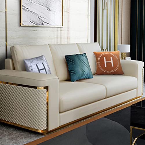 BHVXW Living Room 3 Seat Lounge Sofa Mid-Century Sofa Modular Furniture First Floor Upholstered Leather Sofa
