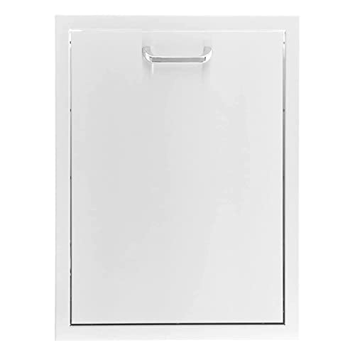 BBQGUYS Signature 20-Inch Stainless Steel Roll-Out Double Trash & Recycling Bin - Traditional