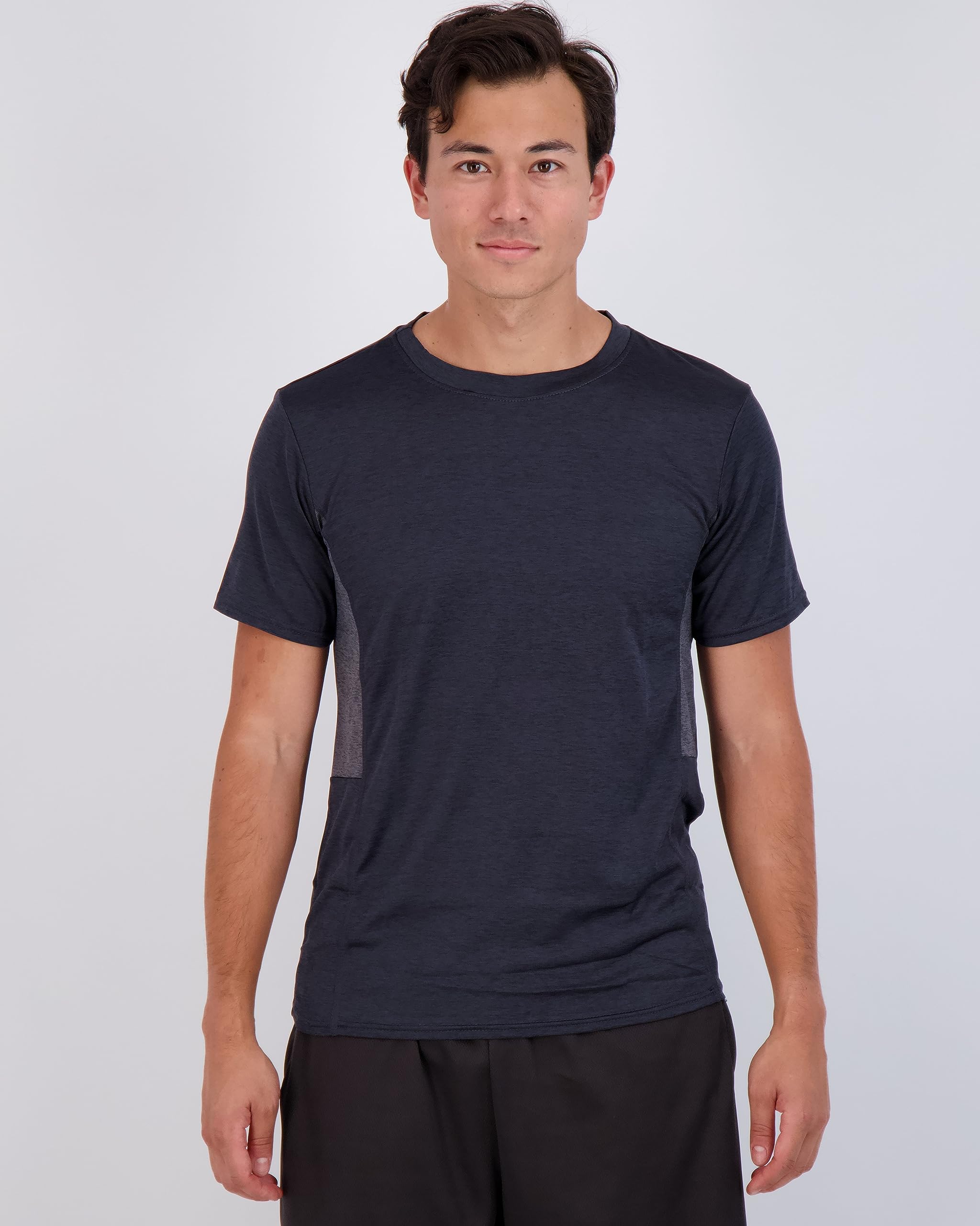 5 Pack Men’s Active Quick Dri Dry Fit Crew Neck T Shirts Athletic Running Gym Workout Short Sleeve Tee Tops Camisas para Hombres Summer