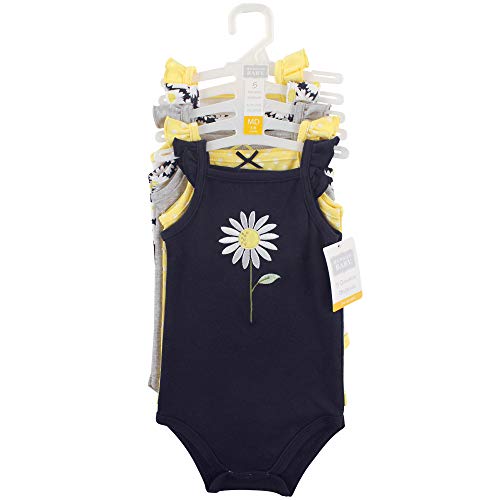 Hudson Baby baby girls Cotton Sleeveless Bodysuits Bodysuit, Daisy, 0-3 Months US