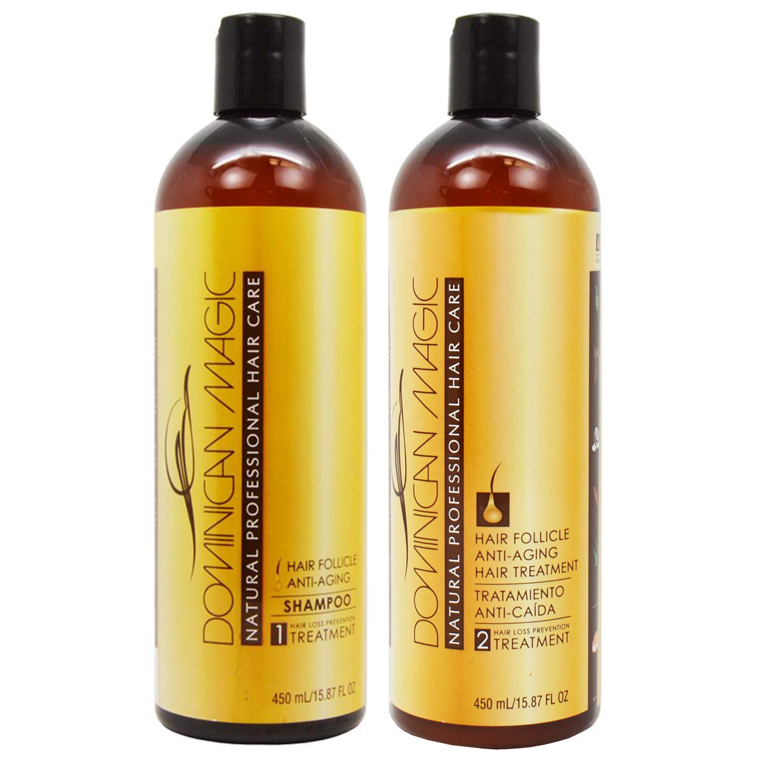 Dominican Magic Hair Follicle Anti-Aging Shampoo & Treatment 15.87oz Duo "Set"