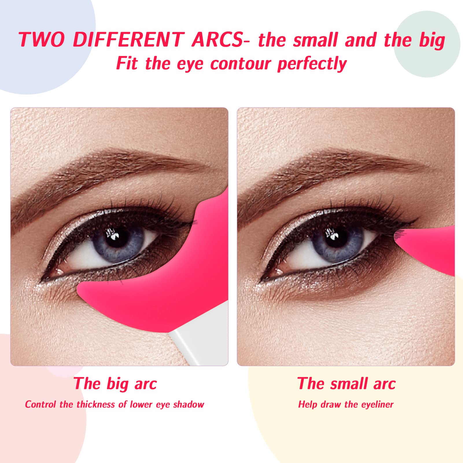 7pcs Mascara Eyelash Shield Applicator Guard Tool, Silicone Eyelash Guide Shield Mascara Makeup, 3 in 1 Eyelash Eyeshadow Eyeliner Auxiliary Tool Pads for Women Girl