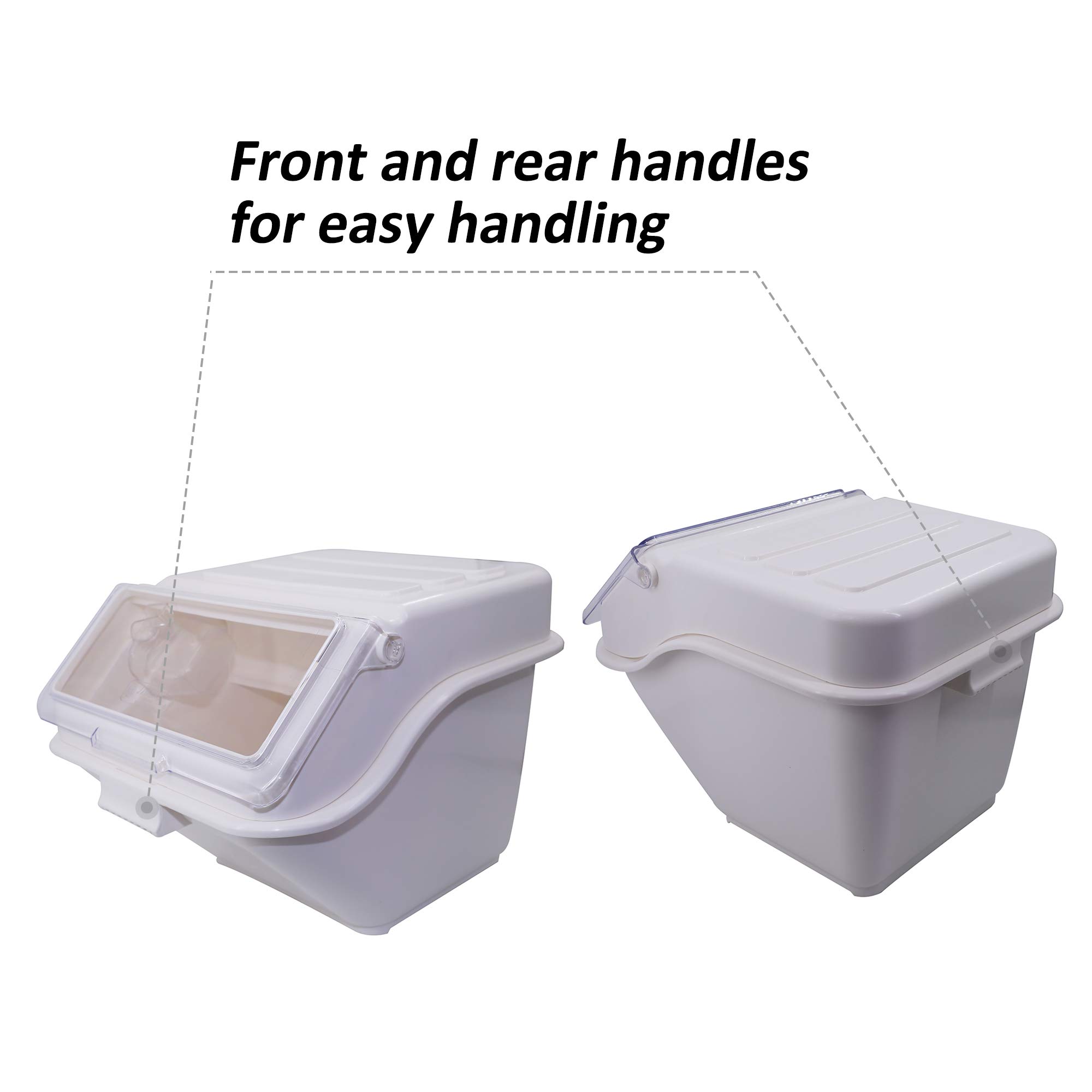 40-Cup 2.2Gal/8Qt Commercial ProSave Shelf-Storage Food Ingredient Bin with Scoop,Storage for Dogs Food, Flour, Long Term Storage Products for Home, Restaurant, Kitchen, Industrial
