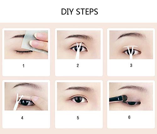 VASANA 1800PCS Beige Three Different Shapes Double Eyelid Tape Tool Invisible Beauty Double Eyelid Tape Stickers Makeup Breathable Big Eye Decoration for Mono-eyelids