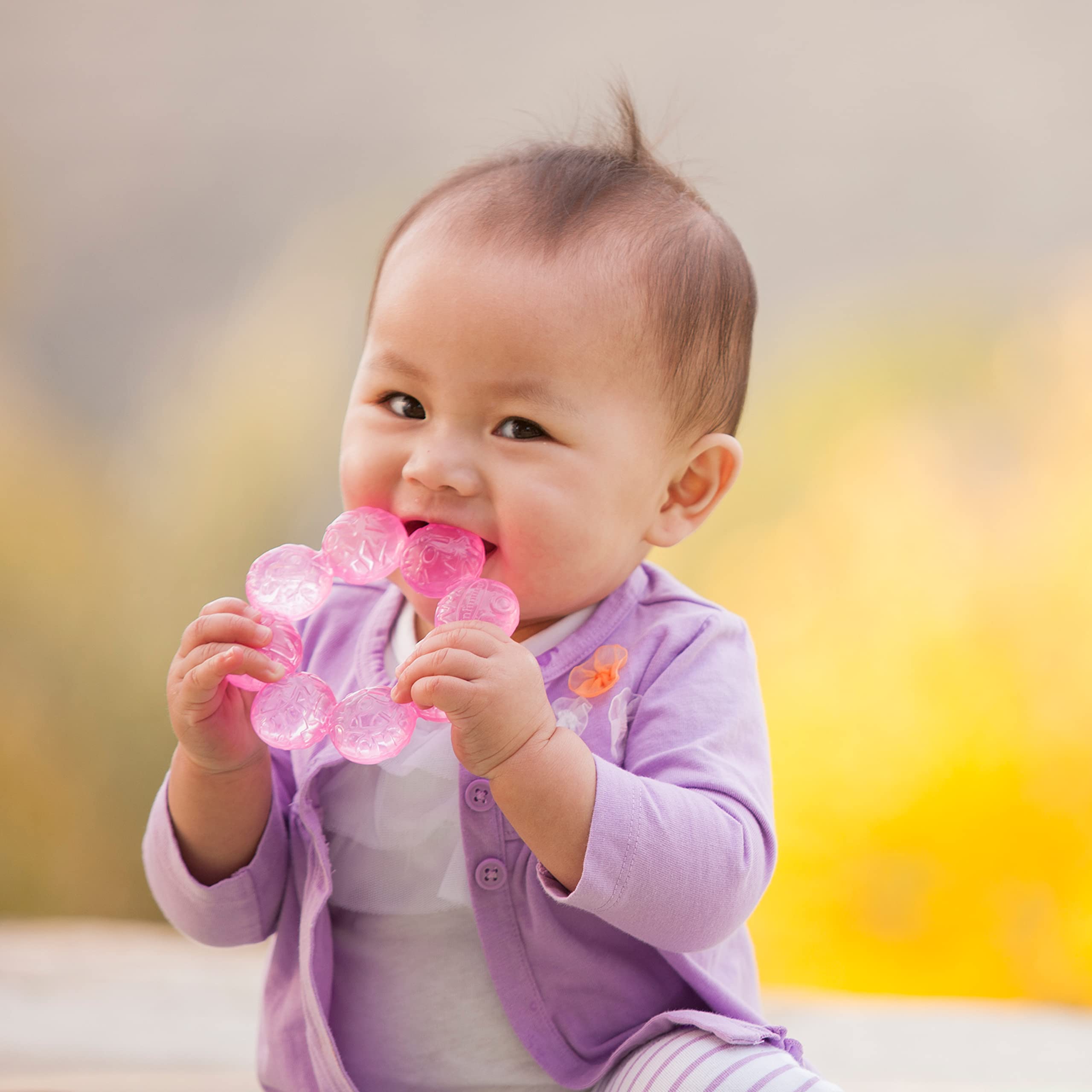 Infantino 3-Pack Water Teethers - 2 Pink + 1 Lime Set