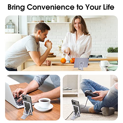Arae Cell Phone Stand, Adjustable iPhone Stand for Desk, Aluminum Foldable Office Phone Holder Cradle Dock Compatible with iPhone 13 12 11 Pro Max Xs Xr 8 7 6 Plus, Samsung Galaxy Smartphones(4-8")