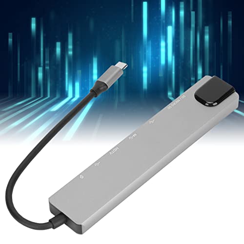 8 in 1 USB C Hub, 87W PD USB C Fast Charging, Portable USB C Converter with 4K, USB C to HDMI, Ethernet Port, , SD/TF Card Reader, for Linux/Windows XP/Vista/ 10