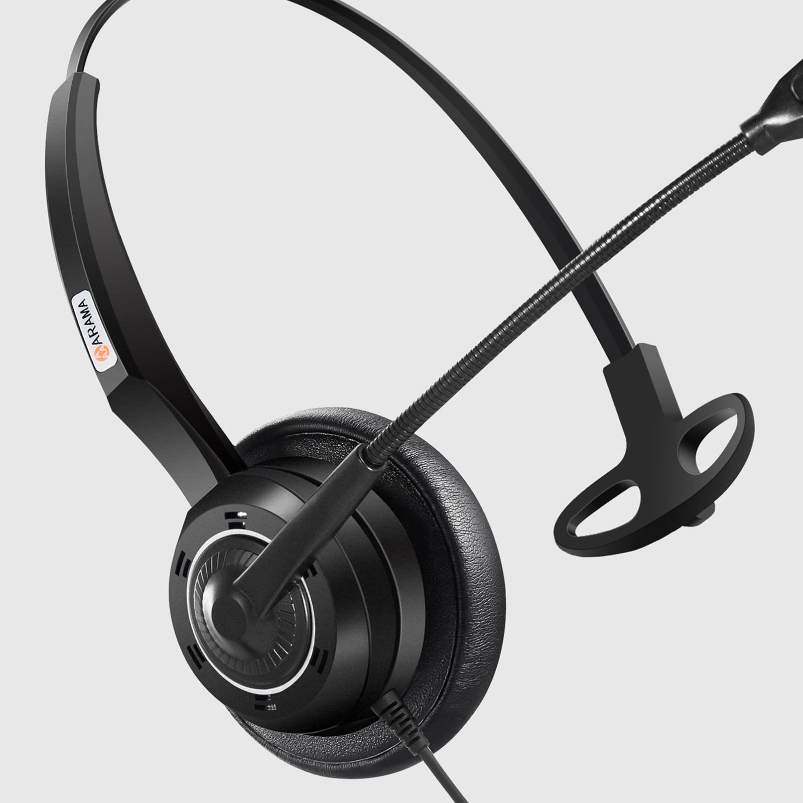 Arama USB Headset with Microphone Noise-Cancelling, Comfort Fit Computer Headset with Microphone for PC Laptop Mac Skype Zoom UC Webinar Business Call Center Home Office