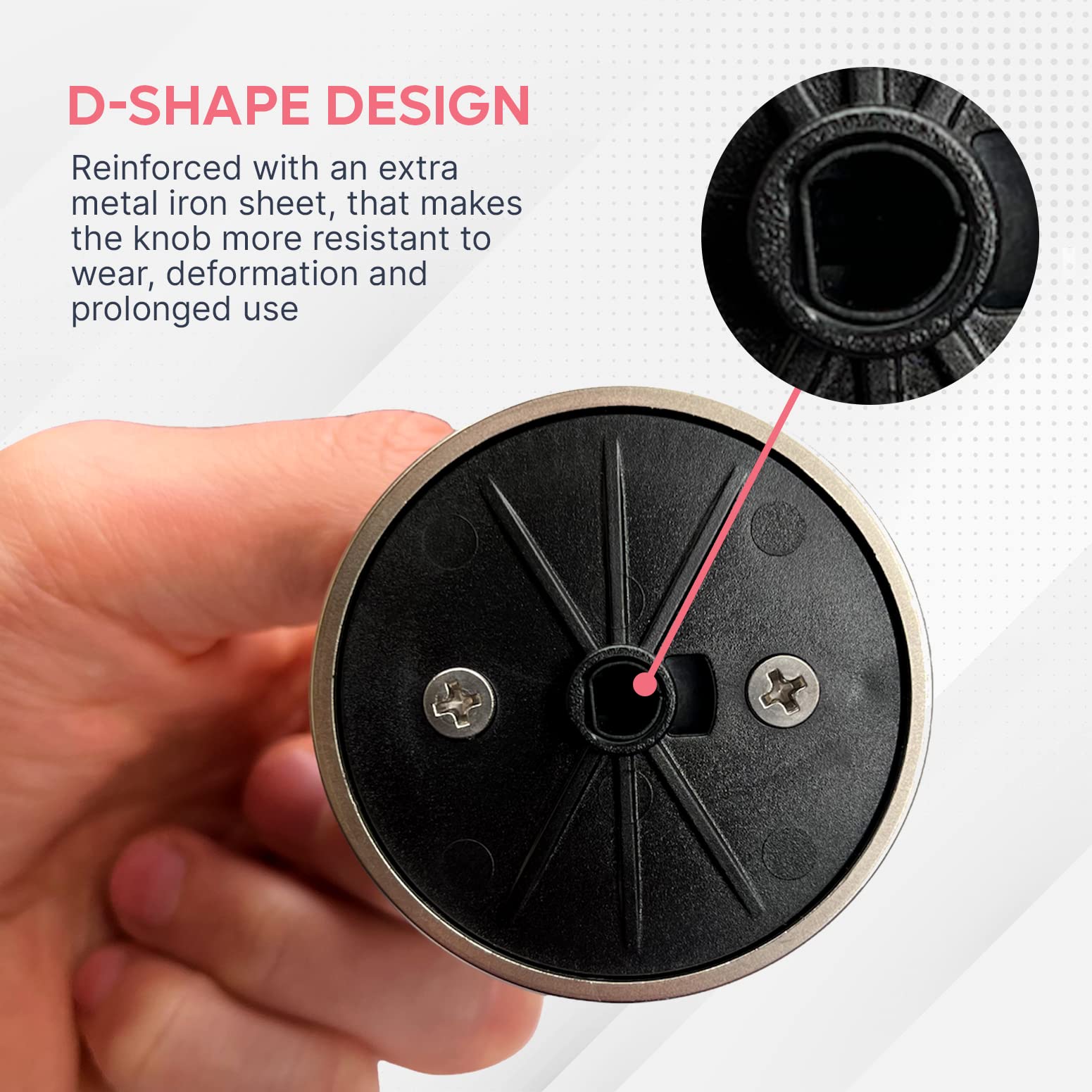 5 Pack of WB03X24818 Stove Knob β Premium Stainless Steel Stove Knob Replacements β Reinforced D-Shape Hole β Burner Range Replacement Knobs Compatible with GE Gas Stoves