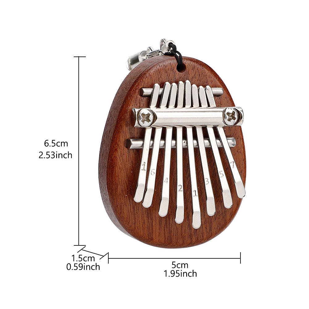 8 Key Musical Instruments, Musical Thumb Piano, Portable Finger Piano, Kalimba Thumb Piano with Lanyard, Valentines Gift for Kids Adults Beginners