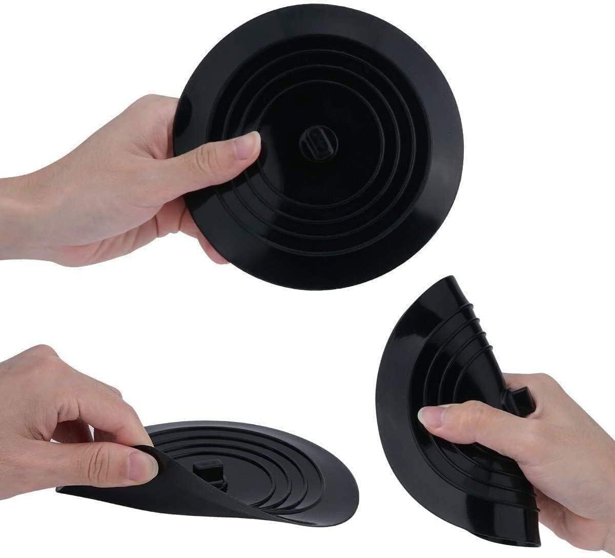6InDia Bath Tub Stopper Rubber Water Stopper,Kitchen Sink Stopper Drain Plugs for Kitchen, 2Pcs Silicone Floor Drain Cover, Bathroom and Laundry