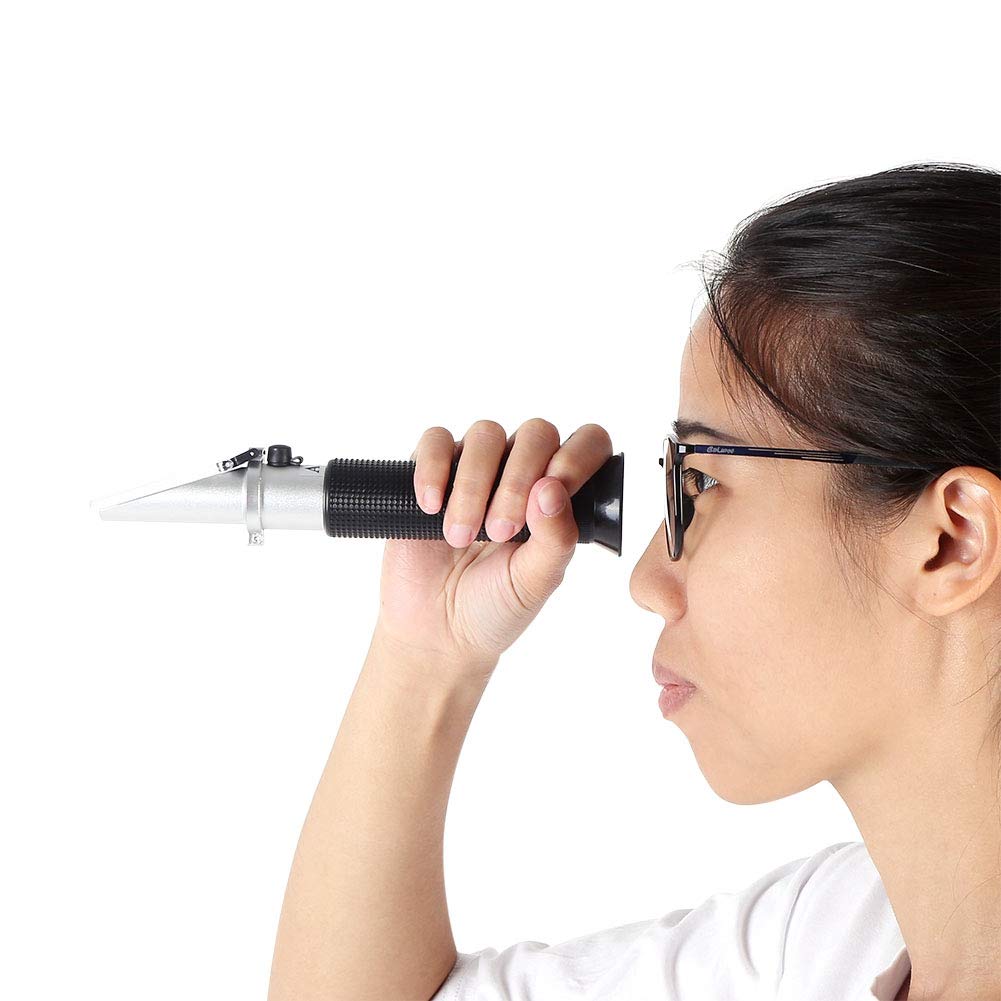 Alcohol Refractometer for Spirit Alcohol Volume Percent 0-80% Measurement, Hand Refractometer Alcohol Content Tester Meter, for Measuring Sugar Distilled Beverages Whiskey Brandy Wine