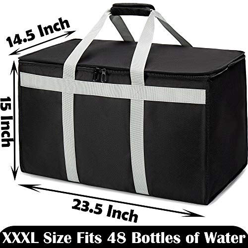 DERABY Insulated Delivery Bag Carrier XXXL 23"x15"x14" Commercial Grade