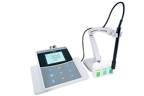 Apera Instruments AI522 EC800 Laboratory Benchtop Conductivity/TDS/Salinity/Resistivity/Temp. Meter Kit, 1% F.S Accuracy, GLP Data Management (USB output), Plastic/Glass