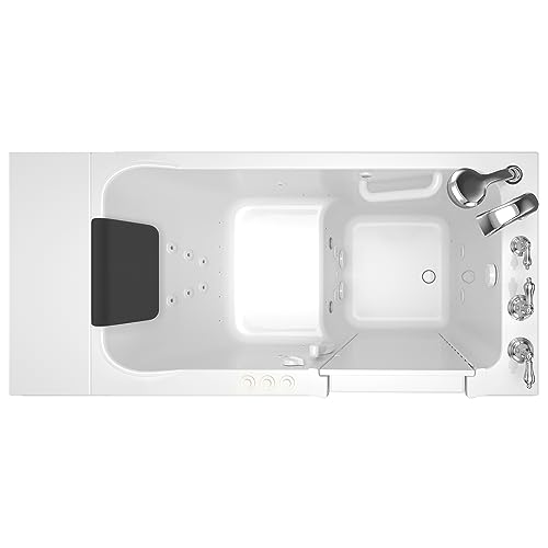 American Standard 2848.119.CRW Acrylic Whirlpool and Air Spa 28"x48" Right Side Door Walk-In Bathtub in White