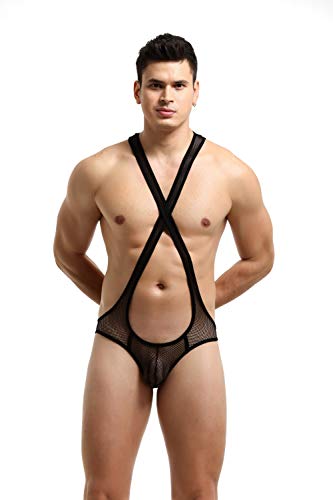 4UFIT Men's Jockstrap Leotard Underwear Jumpsuits Wrestling Singlet Bodysuit