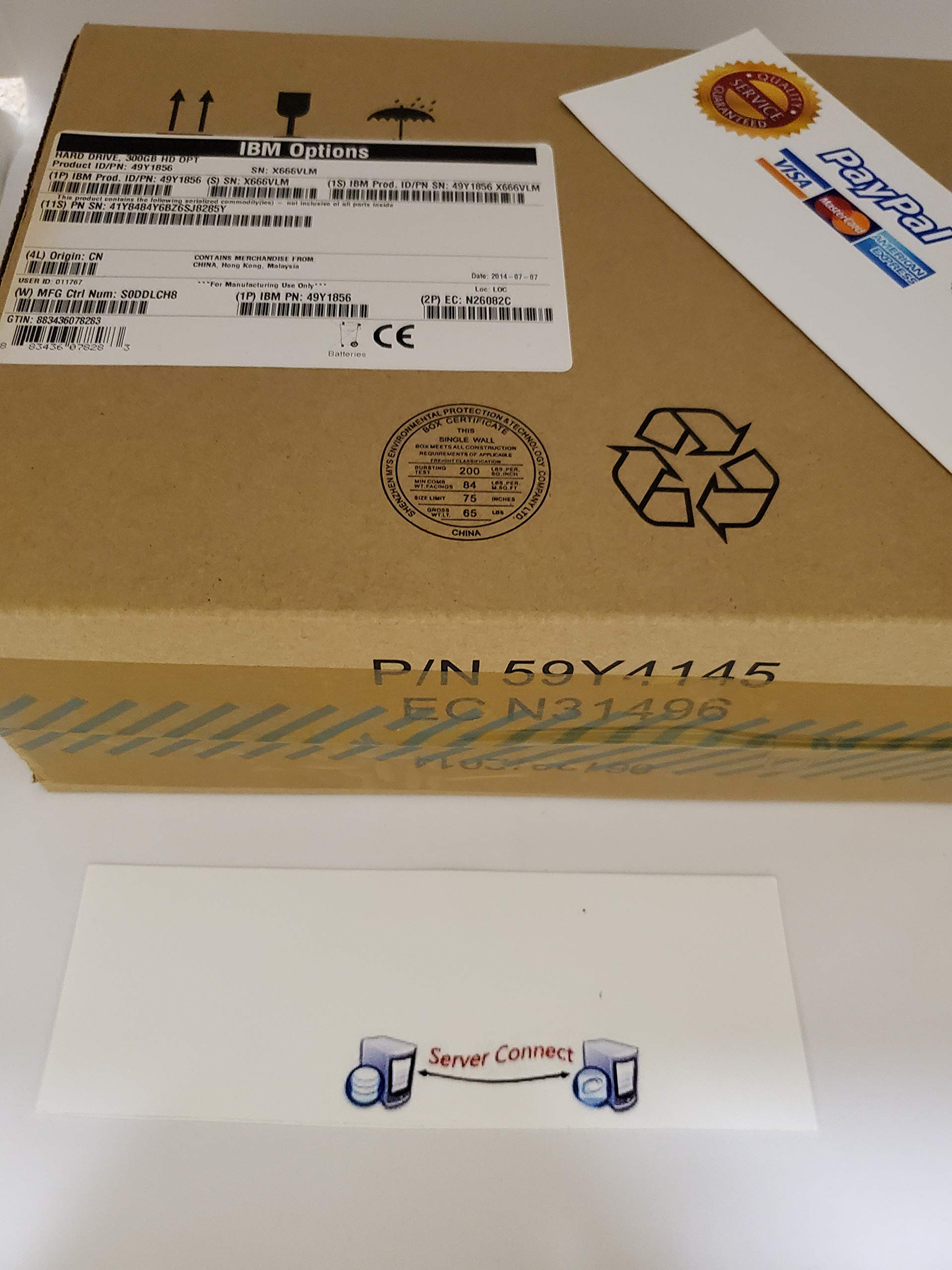 IBM 49Y1860 IBM 300GB 15K SAS 6G 3.5 HS HARD DRIVE--- GRADE A--- 49Y1860