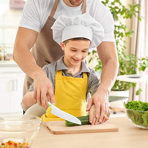 9Pcs Kids Knife Sets Plastic Knife,Kids Chef Nylon Knives Include 5 pcs Square knife, 3pcs Pointed knife,1pc Non-slip Plastic Cutting Board, Children's Safe Children's Safe Cooking For Fruit,Knife