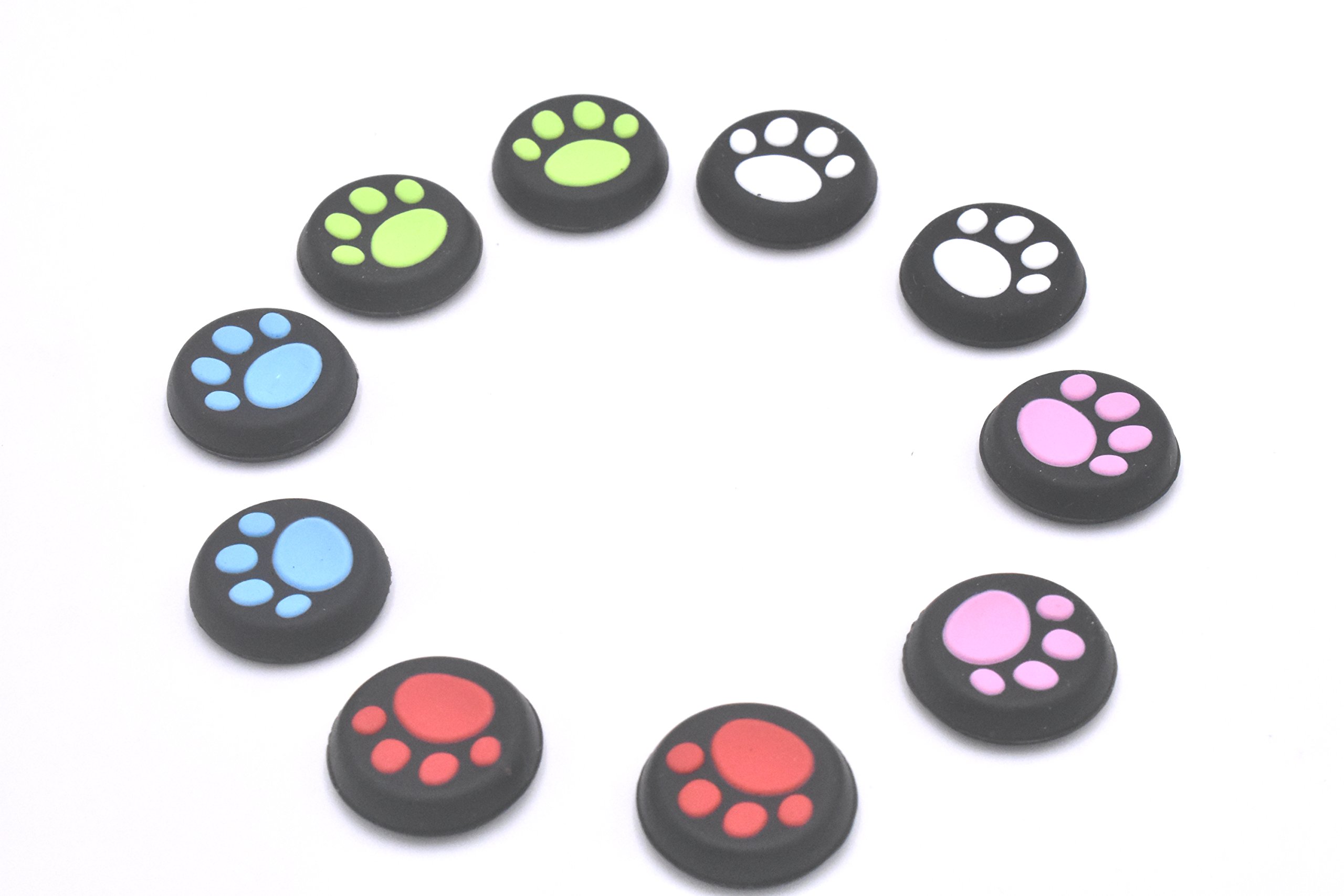5 Pairs Replacement Thumb Stick Grips Cap Cover Joystick Thumbsticks Caps for PS4 Xbox ONE Xbox 360 PS3 PS2 Controller