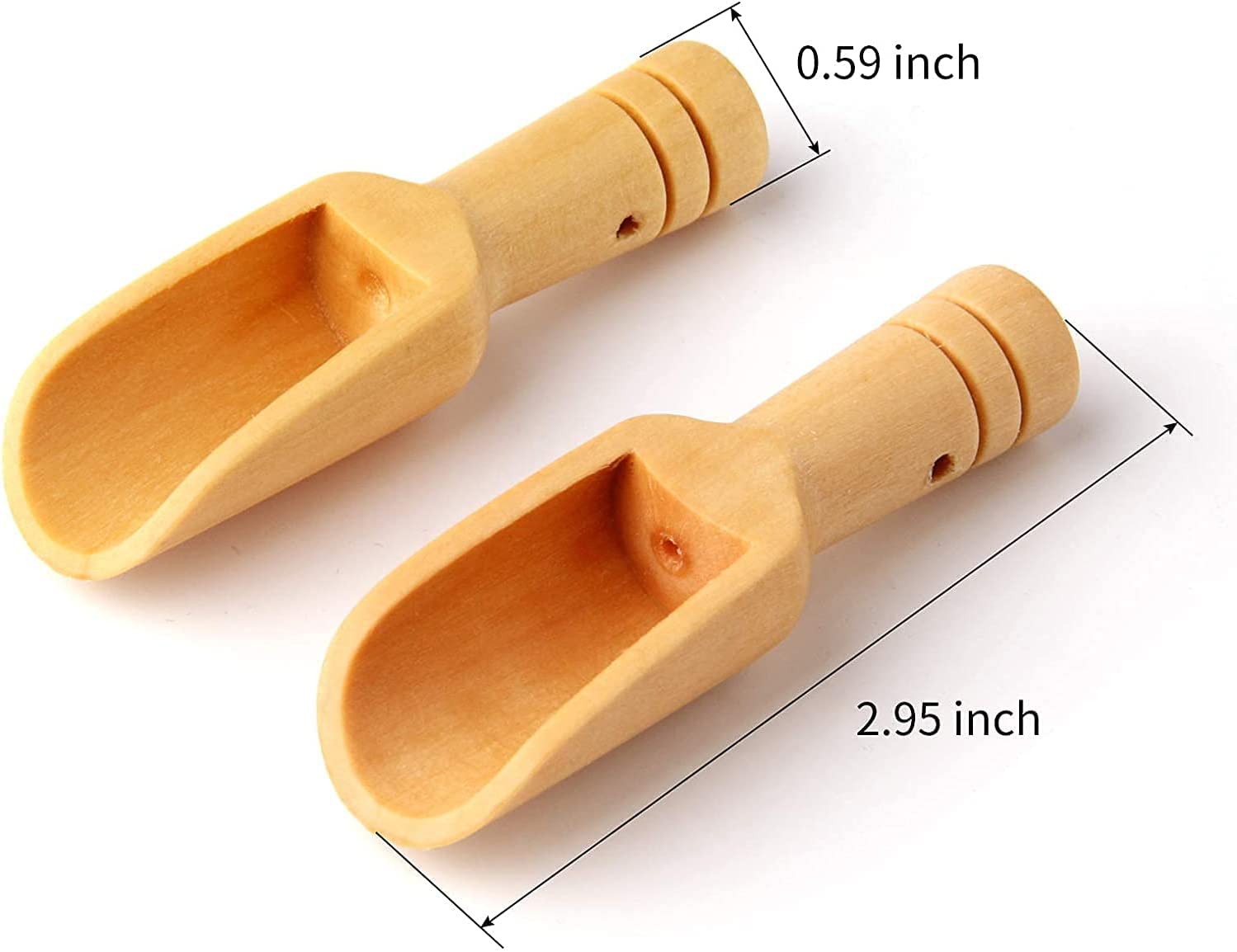8pcs Mini Wooden Spoons,Mini Bamboo Spoons for Bath Salts, tea scoop, Washing Powder spoon,wooden candy spoon…